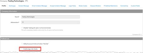 Enabling Algo Risk Checks Risk Limits Help And Tutorials
