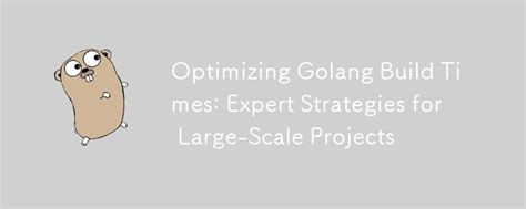 optimizing golang build times expert strategies for large scale