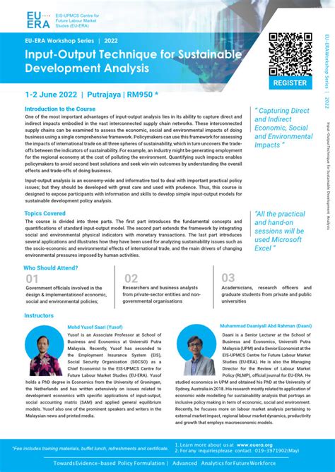 Input Output Technique For Sustainable Development Analysis Eu Era