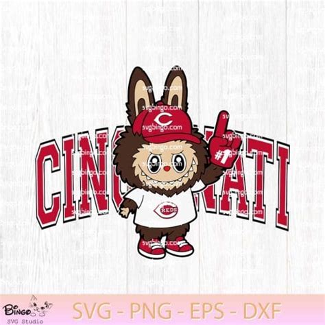 Cincinnati Reds Labubu Svg The Monsters Mlb Svg