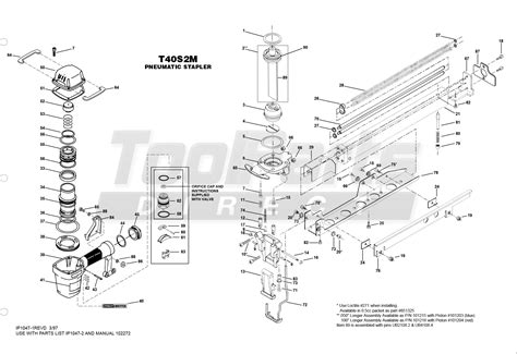 Download Stapler Drawing Assembly Bostitch T50 Air Stapler Diagrams Clipartkey