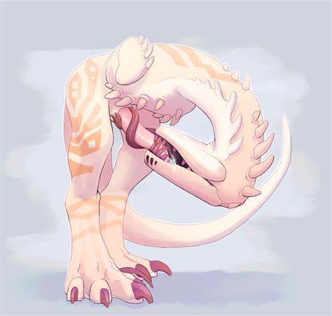 Rule 34 Animal Armless Autofellatio Biped Blue Background Claws