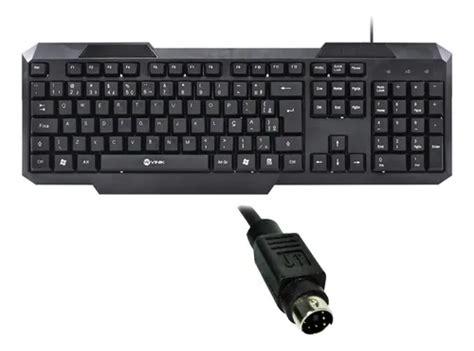 Cable De Teclado Ps2 Corp Abnt2 De 1 8 Metros Negro Ct200 Idioma Portugués Brasileño