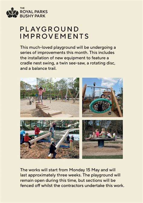 playground improvements friends of bushy and home parks