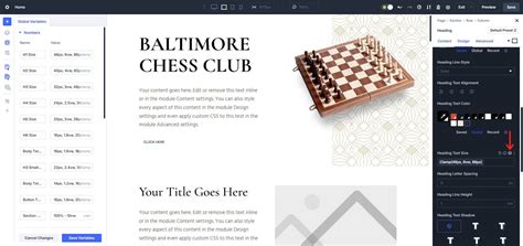 Using Design Variables With Presets In Divi 5