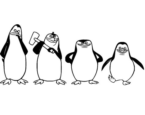 Penguins Of Madagascar Coloring Page