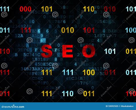Concetto Di Sviluppo Web Seo Sul Fondo Di Digital Illustrazione Di