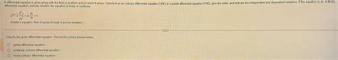 Solved Differential Equation Indicate Whether The Equation