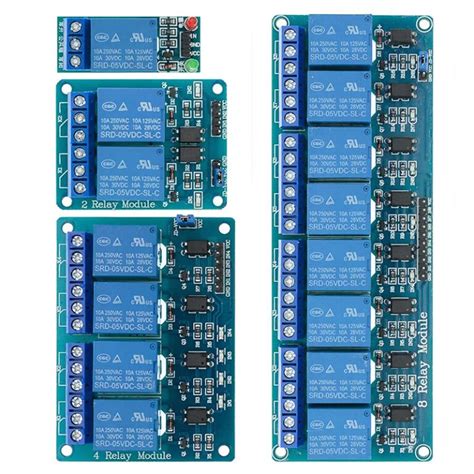 Relevadores 12v De 1 2 4 Y 8 Canales Unit Electronics