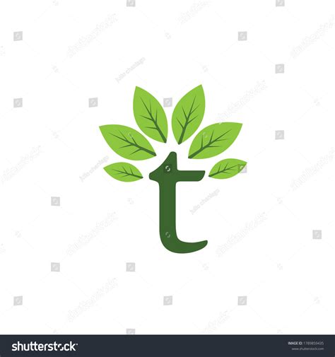 T Letter Tree Concept Design Vector Stock Vector Royalty Free Shutterstock