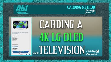 1 television carding tutorial abt electronics cardingsecrets