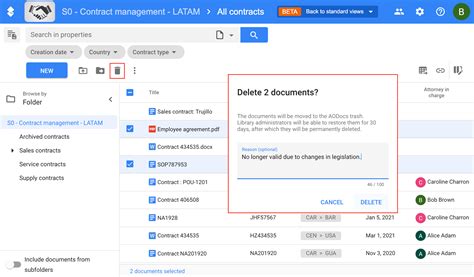 Delete Documents In Aodocs Aodocs Knowledge Base