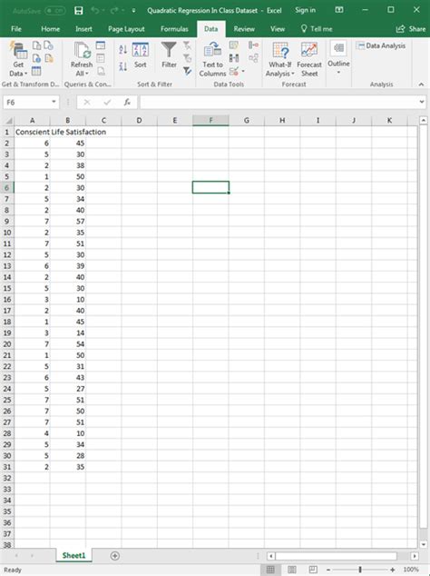 Quadratic Regression In Excel Dr Matt C Howard