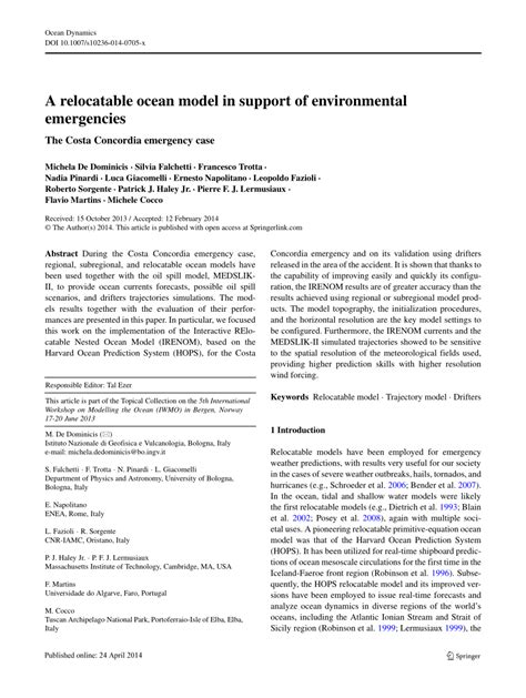 Pdf Marine Rapid Environmental Assessment Using Relocatable Nesting In Multiscale Operational