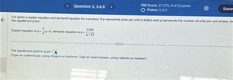 Solved Question 3 368hw Score 27276 ﻿of 22