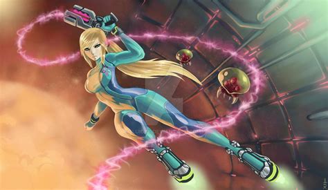 Samus Aran Super Smash Bros And 1 More Drawn By Luigiix Danbooru