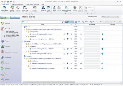 Memoq Online Project