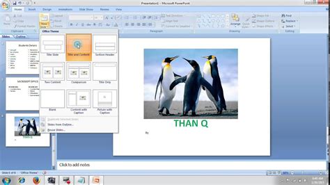 Ms Powerpoint 2007 Tutorial In Telugu Part 1 Youtube