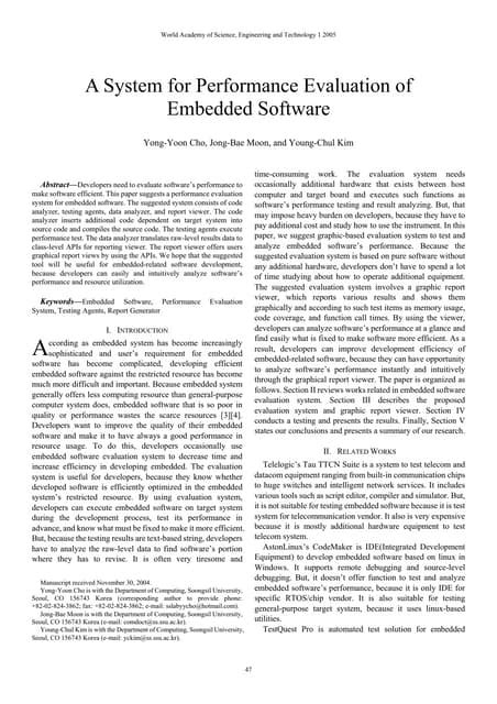 A Software Monitoring Framework For Quality Verification Pptx Operating Systems Computer