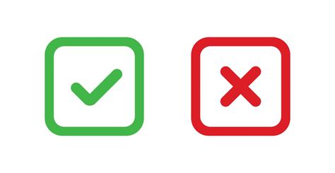Tick And Cross Button Icon Shape Graphics Checkbox Symbol 54651847 Vector Art At Vecteezy