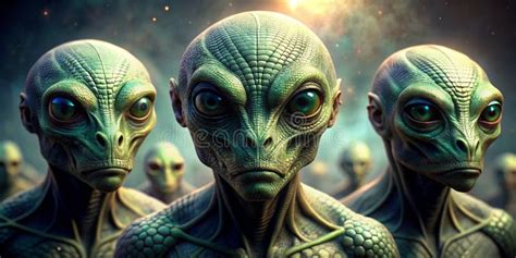 Reptilians Are Among Us Conspiracy Theory Ufology Generative Ai Stock