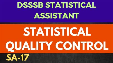Sa 17 Statistical Quality Controldsssb Statistical Assistant