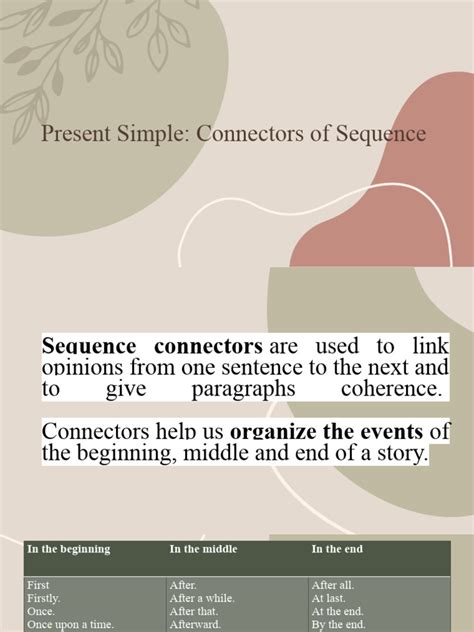 connectors of sequence pdf