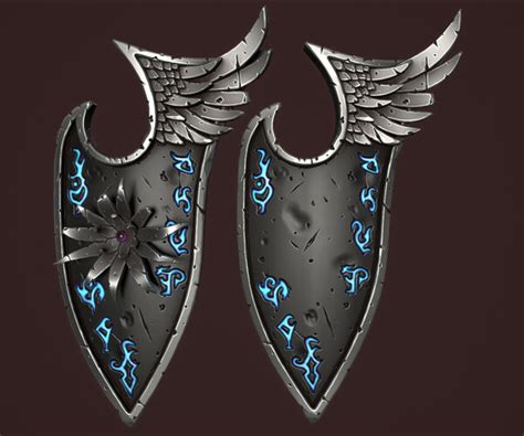 Artstation Rune Shield Game Assets