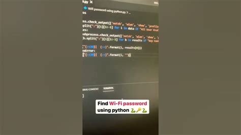 Find Wi Fi Password 👽 Using Python 🤖 Hack Any Wi Fi Password Easily💥🔥 Shorts Hacking Youtube