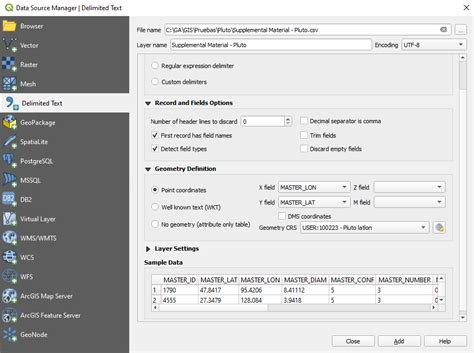 Shapefile Coordinate System Of Pluto Geographic Information Systems