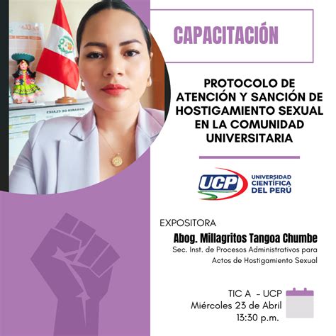 CapacitaciÓn Ucp Protocolo De Atención Y Sanción De Hostigamiento Sexual En La Comunidad
