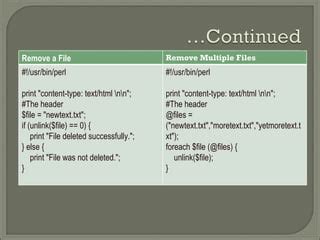 CGI With Object Oriented Perl PPT