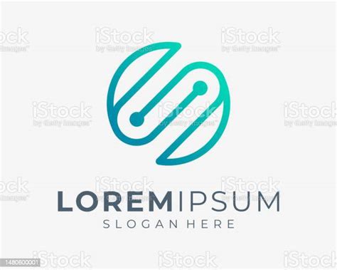 편지 S 회로 전자 기술 디지털 통합 연결 원 아이콘 벡터 디자인 그림 로고에 대한 스톡 벡터 아트 및 기타 이미지 로고