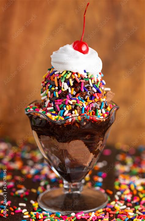 Ice Cream Sundae With Sprinkles