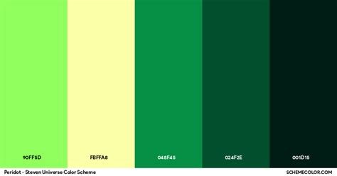 Peridot Color Chart Peridot Color Hex Code Is Dfec4a
