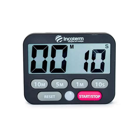 Timer Digital Com Cronômetro E Alarme Com Led Incoterm