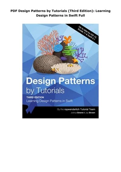 pdf design patterns by tutorials third edition learning design