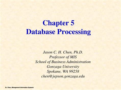 ppt chapter 5 database processing powerpoint presentation free