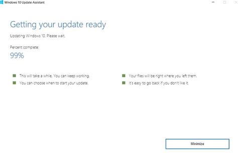 Windows Update Assistant Stuck At 99 Solved Windows 10 Forums