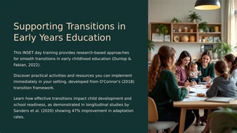 Supporting Transitions In Early Years Education Cpd Training For Eyfs Inset Day Teaching Resources