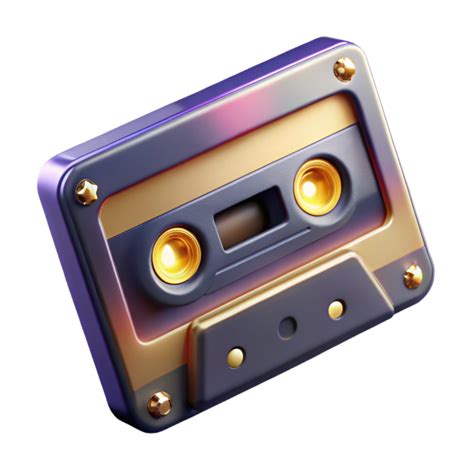 Dramatic Traditional Cassette Tape Rewind Button Isolated Element
