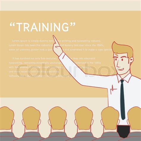 Businessman Training In Class Vector Cartoon Stock Vector Colourbox