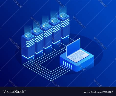 Big Data Storage And Cloud Computing Technology Vector Image