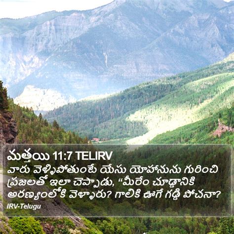 మత్తయి 11 7 Telirv వారు