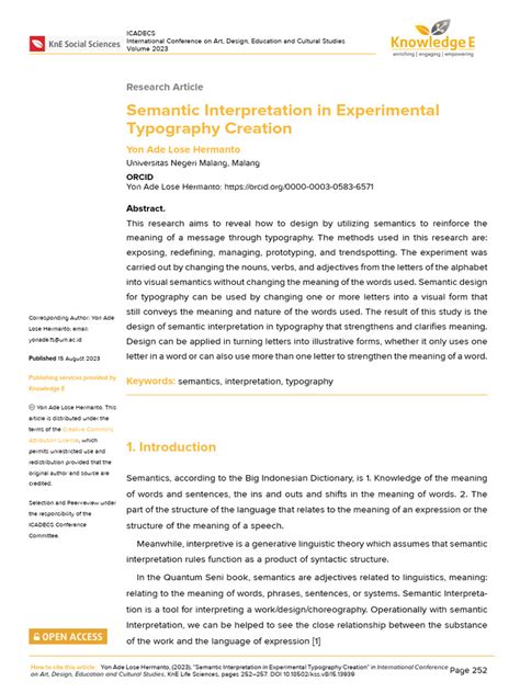 semantic interpretation in experimental typography pdf typography