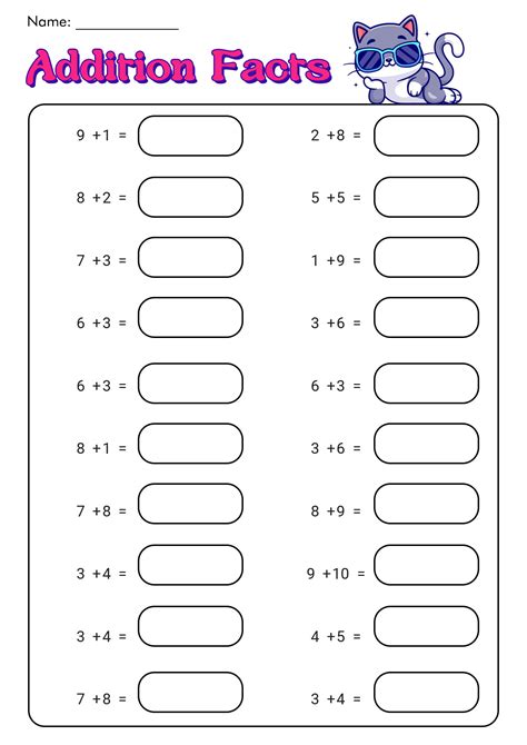 Math Timed Tests Printable