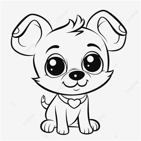 반짝이는 눈 윤곽선 스케치 드로잉 스타일로 벡터 만화 개 그리기 만화 개 개요 만화 개 스케치 Png 일러스트 및 벡터 에 대한 무료 다운로드 Pngtree