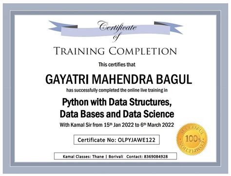 Completed Python Programming Course Gayatri Bagul Posted On The Topic Linkedin