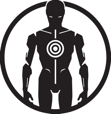 Premium Vector Techdroid Humanoid Robot Emblem Cyberbot Vector