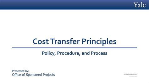 pdf cost transfer principles yale universitycost transfer process